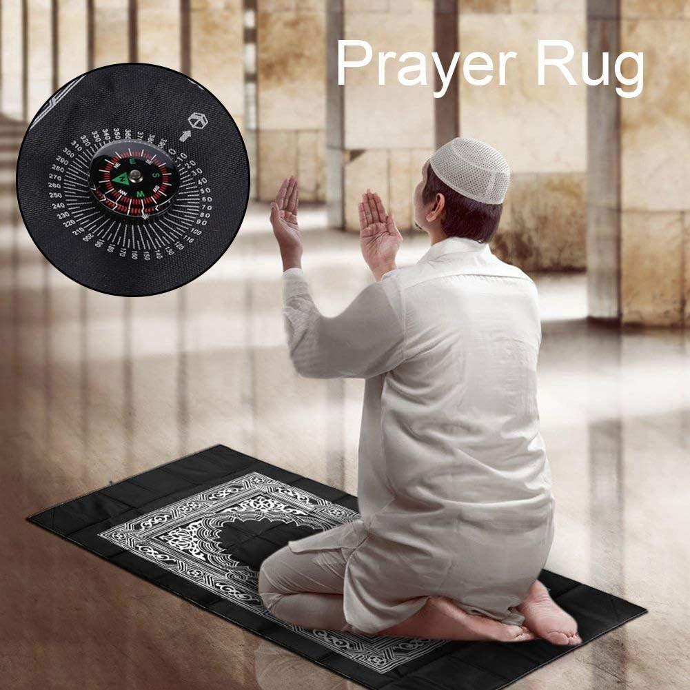 Portable Muslim Prayer Rug with Compass - Travel Prayer Mat for Outdoor ...