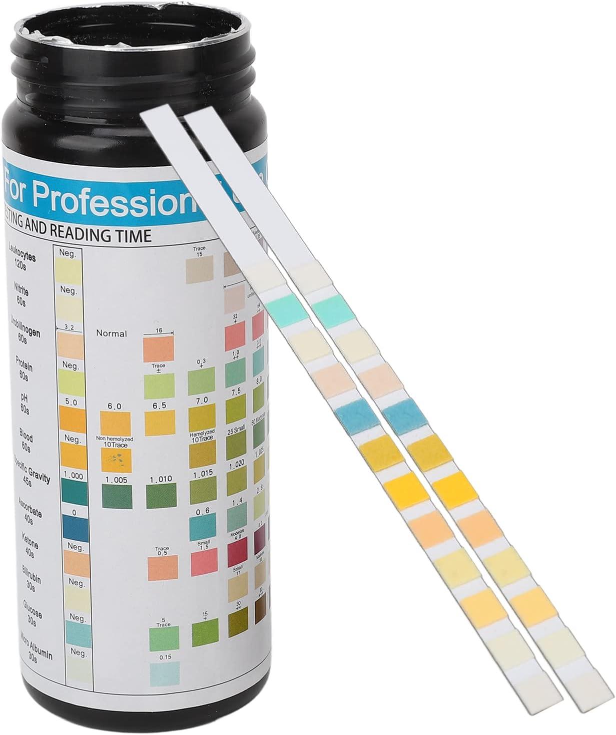 100PCS Ketone Test Strips for Home Use - Urine Reagent Strip with Color ...