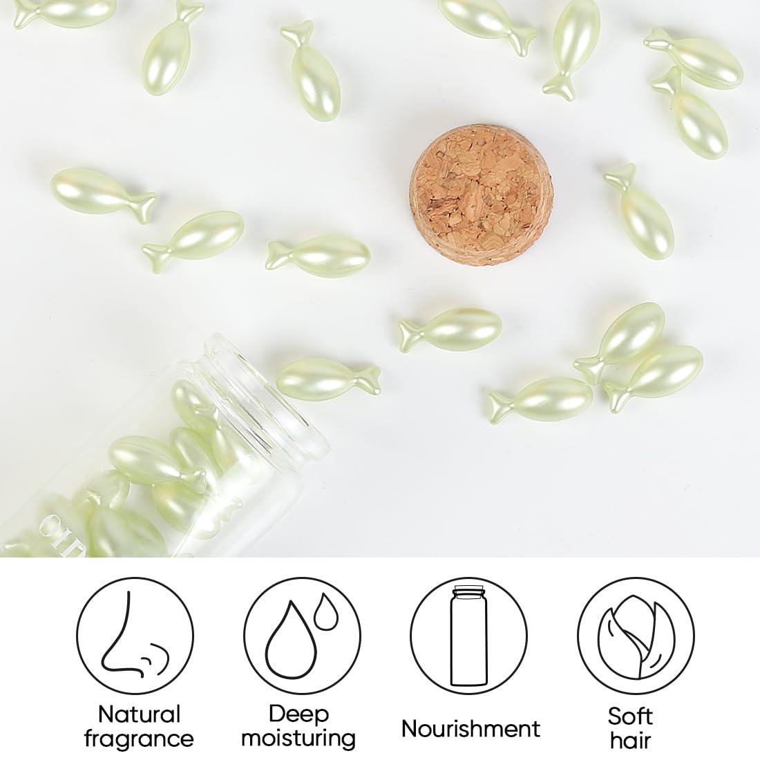 Buy Hair Treatment Capsules with Macadamia Oil for Split Ends & Dry ...