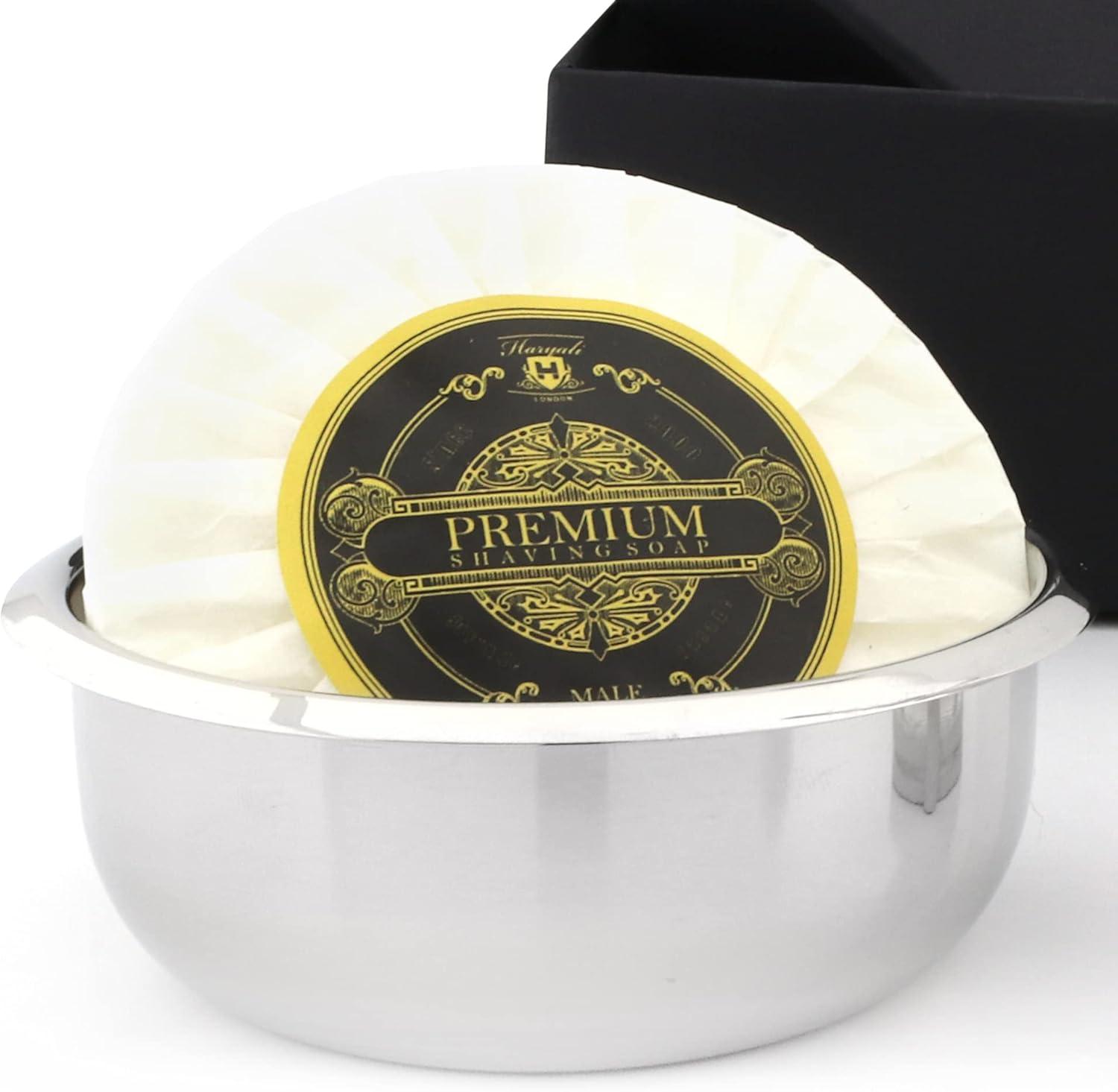 Premium Shaving Set - 3 Razor Blades Pure Badger Hair Brush Soap & Rack ...