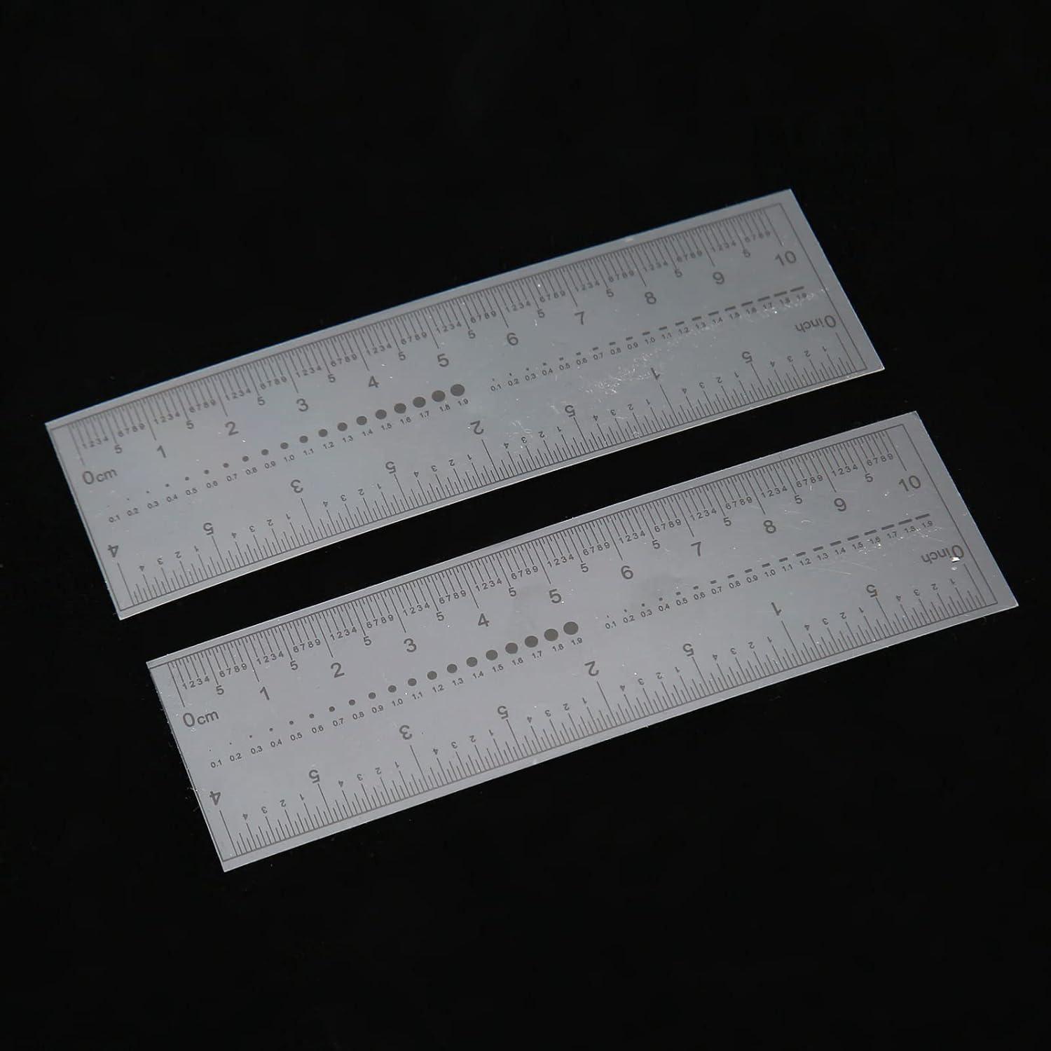 10PCS Nail Measuring Tool Transparent PVC Soft Ruler for Accurate Nail ...