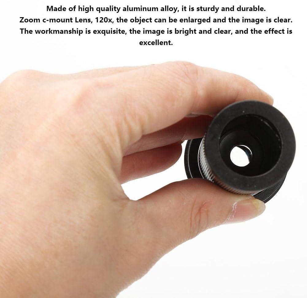 120x Zoom C-Mount Glass Lens Adapter for Industry Microscope Camera ...
