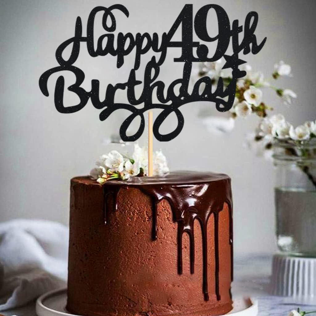 Conruich Cake Topper 49th Birthday Man Cake Topper Happy 49th Birthday ...