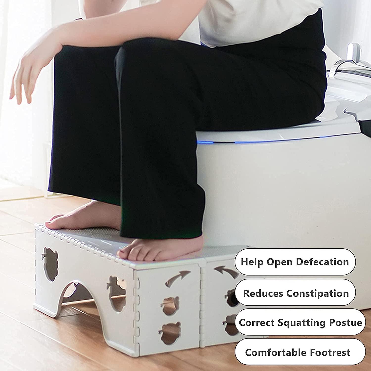 CHEAGO Foldable Toilet Stool 7 inches - Portable Squatting Posture Poop ...