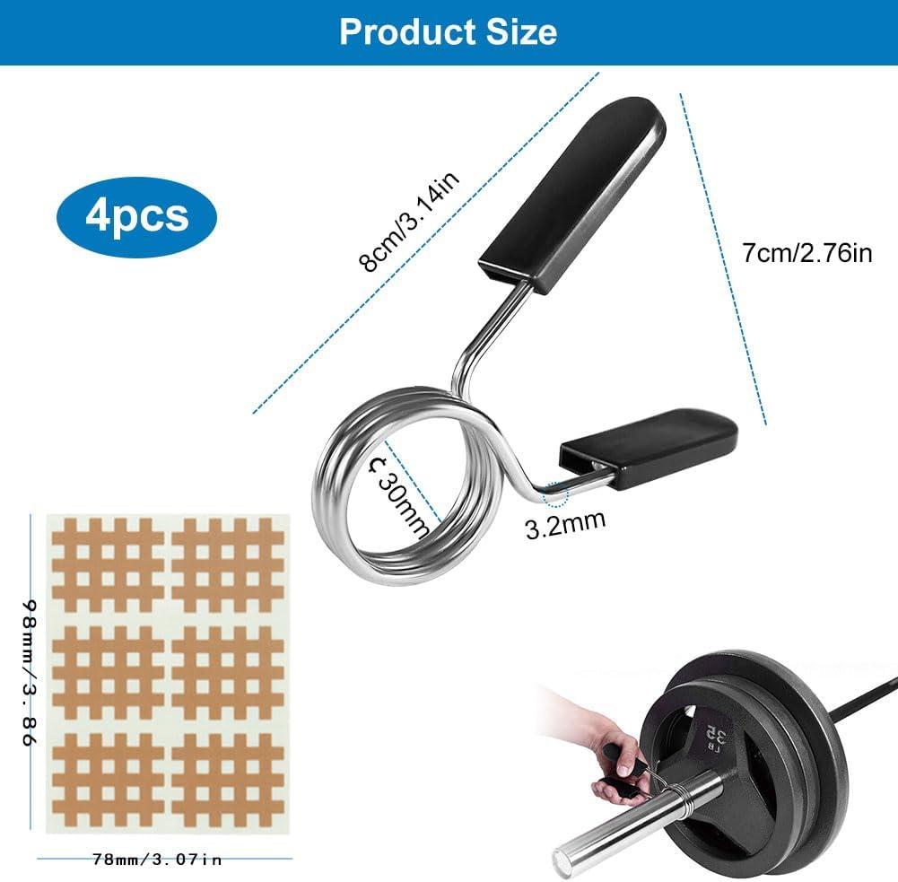 Karells Feather Fister Dumbbell Closures - 4 Pack Spring Lock Weight ...