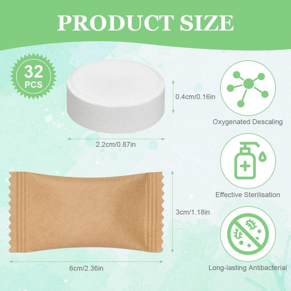 HOTUT Water Bottle Cleaning Tablets 32 Pcs Citric Kettle Descaler ...