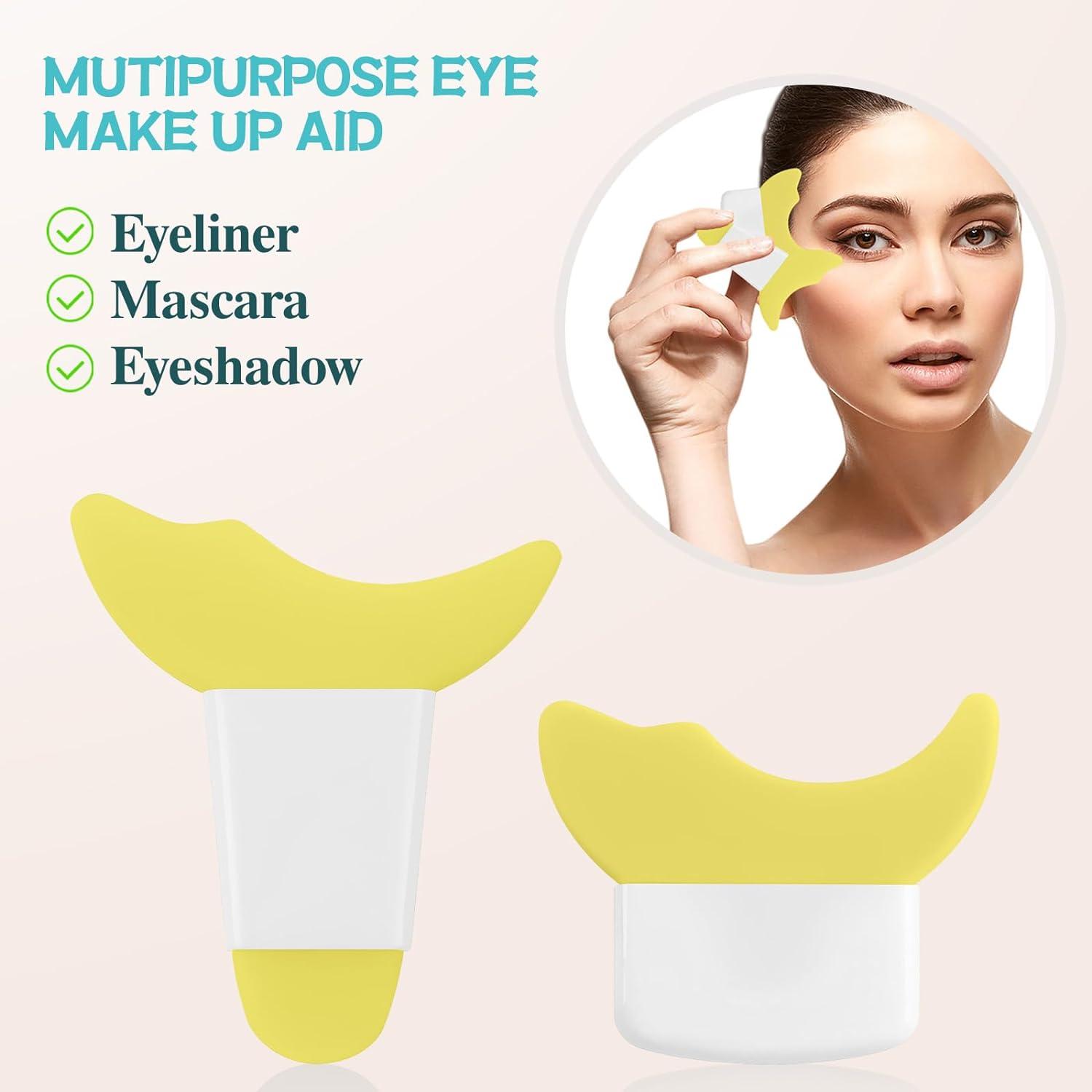 3-in-1 Eyelashes Tools: Mascara Shield Applicator & Eyeliner Stencil ...