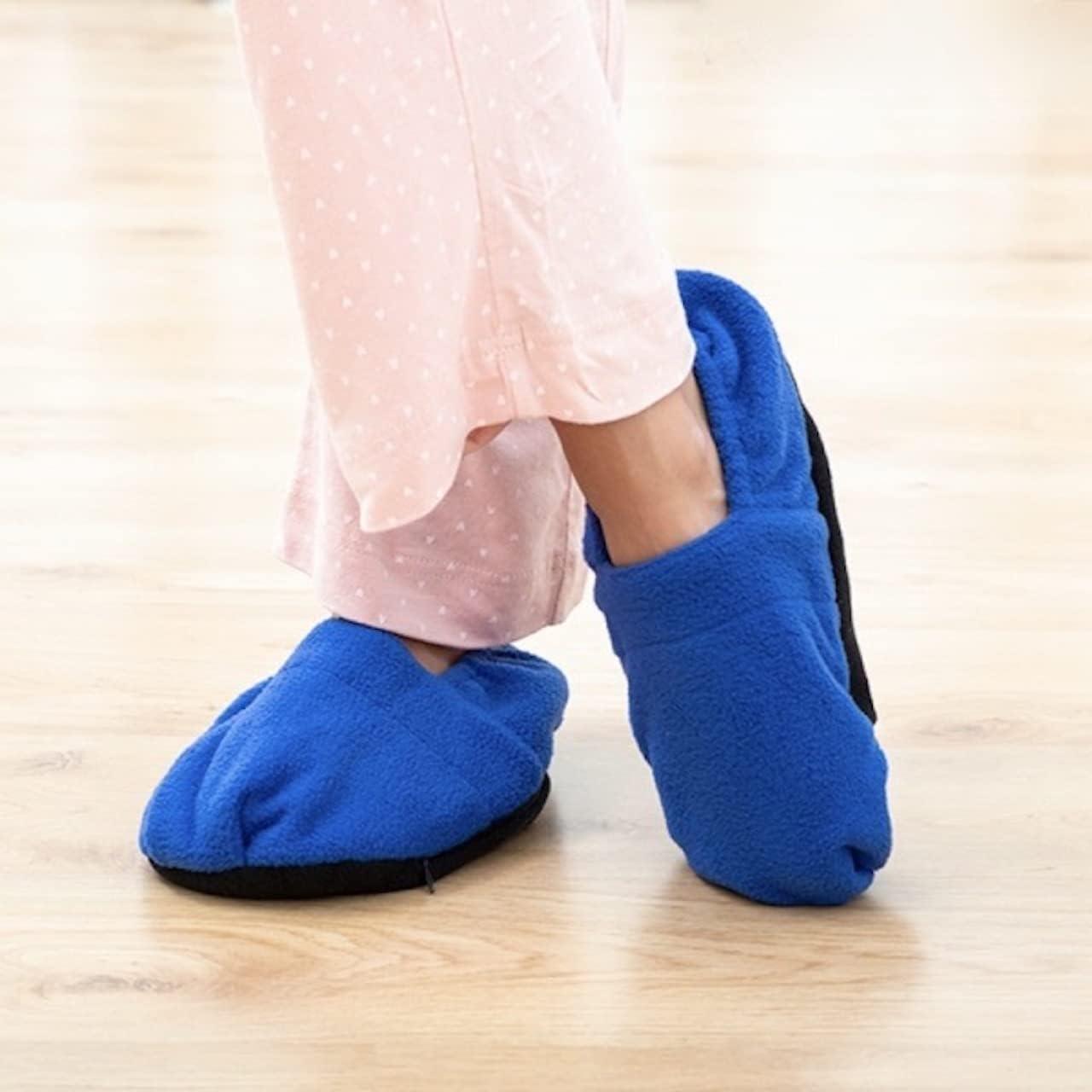 InnovaGoods Magnetron Heatable Slippers Blue - Comfortable & Cozy ...