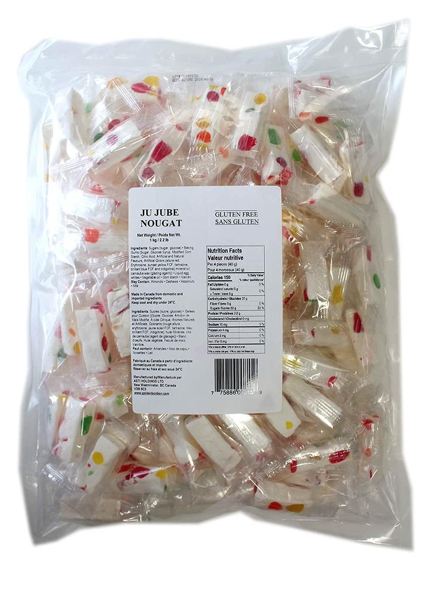 Golden Bonbon Italian Jujube Nougat Candy Individually Packed Soft and ...