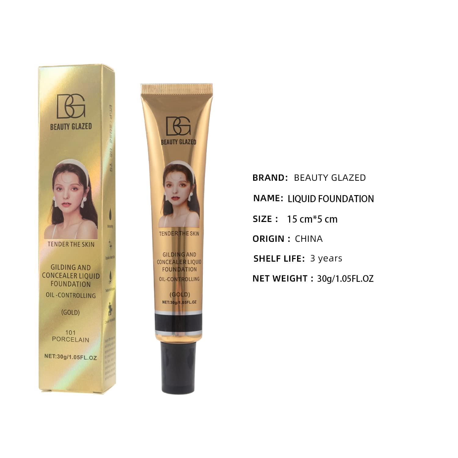Beauty Glazed Full Coverage Matte Liquid Foundation 30g (101 Porcelain ...