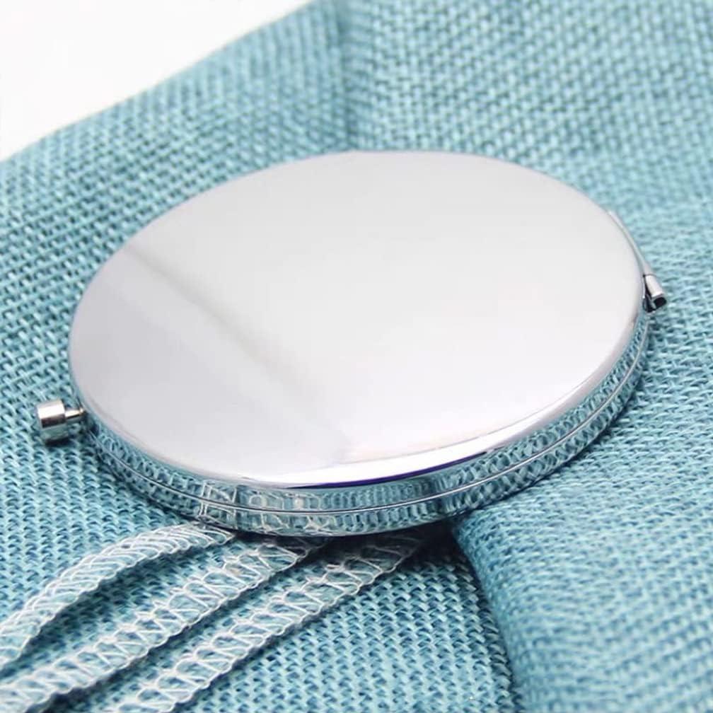 blue compact mirror
