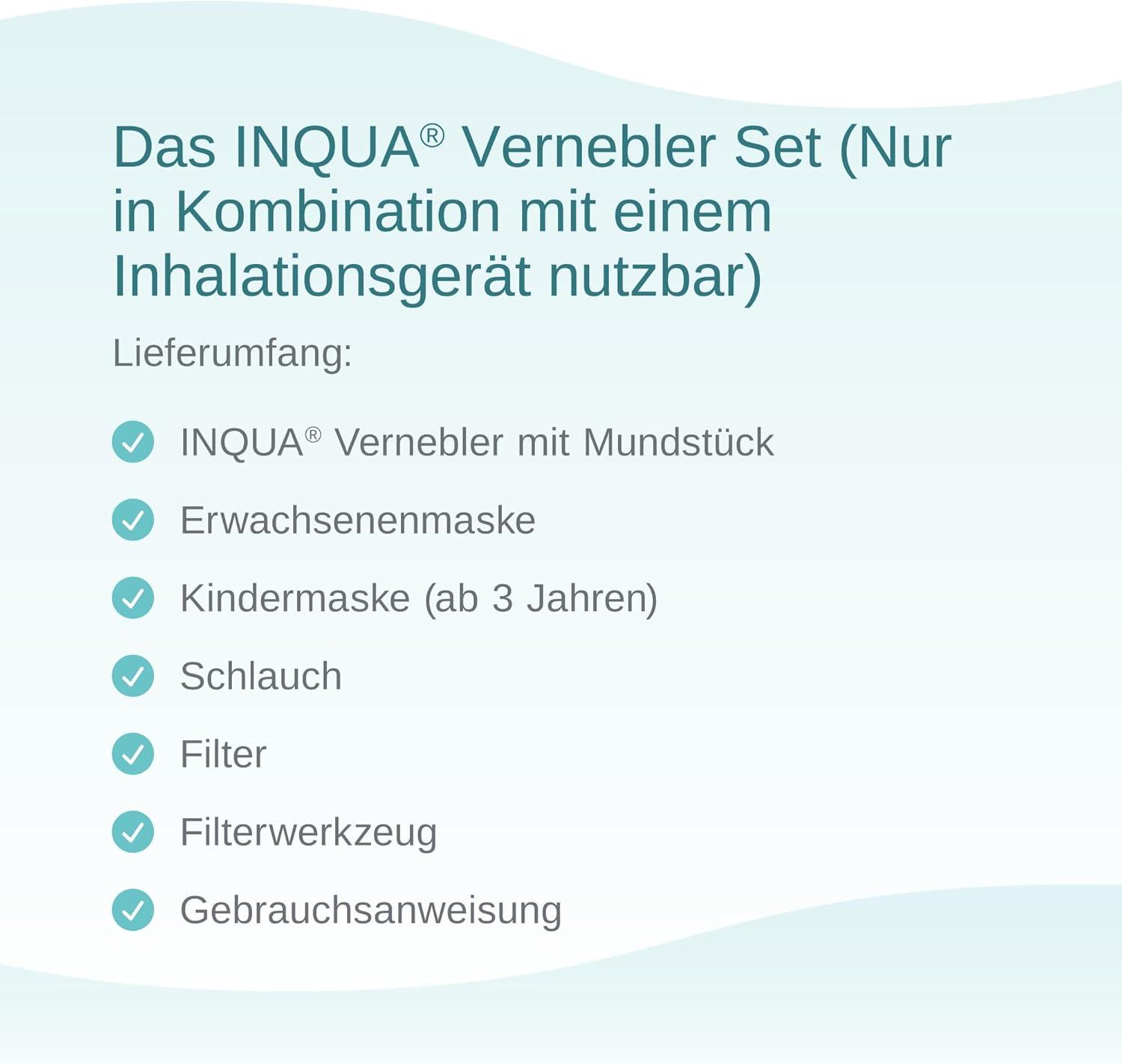 Inqua Vernebler Set - Complete Inhalation Device Kit with Masks ...