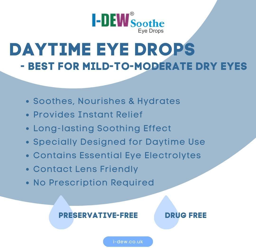 I-Dew Soothe Daytime Eye Drops 10ml - Hypromellose Drops for Dry Eyes ...