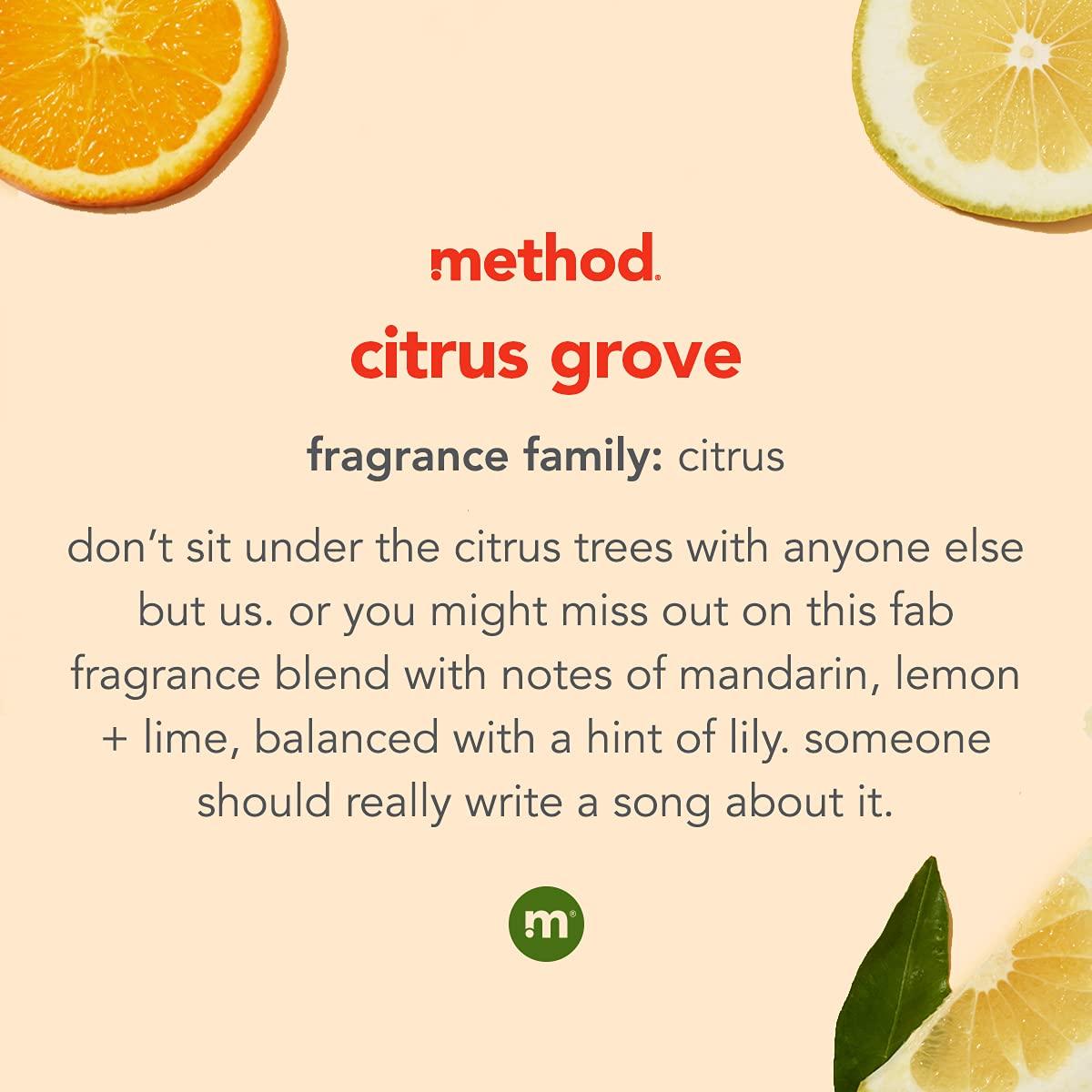 Method Gel Hand Wash Citrus Grove 12 fl oz, Pack of 6 | Biodegradable ...