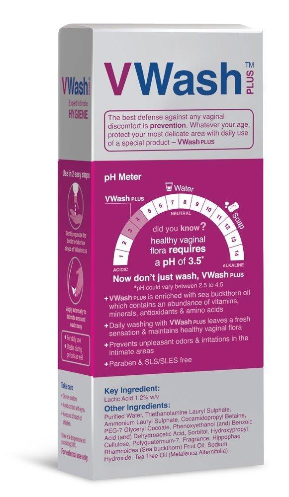 VWash Plus Women's Intimate Hygiene Wash 100ml with Unique pH Formula ...