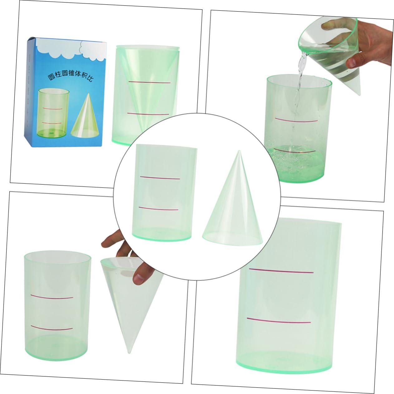 Lurrose 2 STK Cylinder Cone - Transparent Geometric Model for Math ...