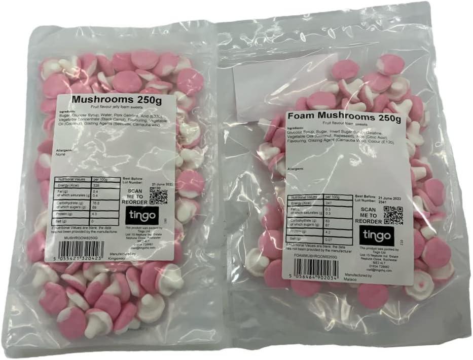 Malaco Pink Raspberry Mushroom Foam - Scandinavian sweets (500g) | Buy ...