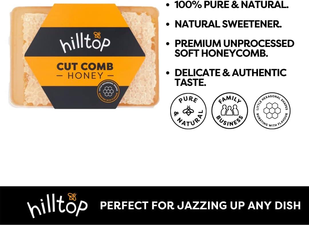 Hilltop Honey Cut Comb Slab - 400g | Pure Natural Honeycomb | Buy Now ...