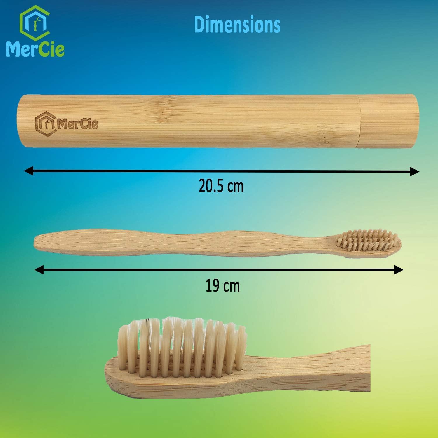 Eco-Friendly Bamboo Toothbrush Set | 4 Soft Bristle Brushes & Storage ...