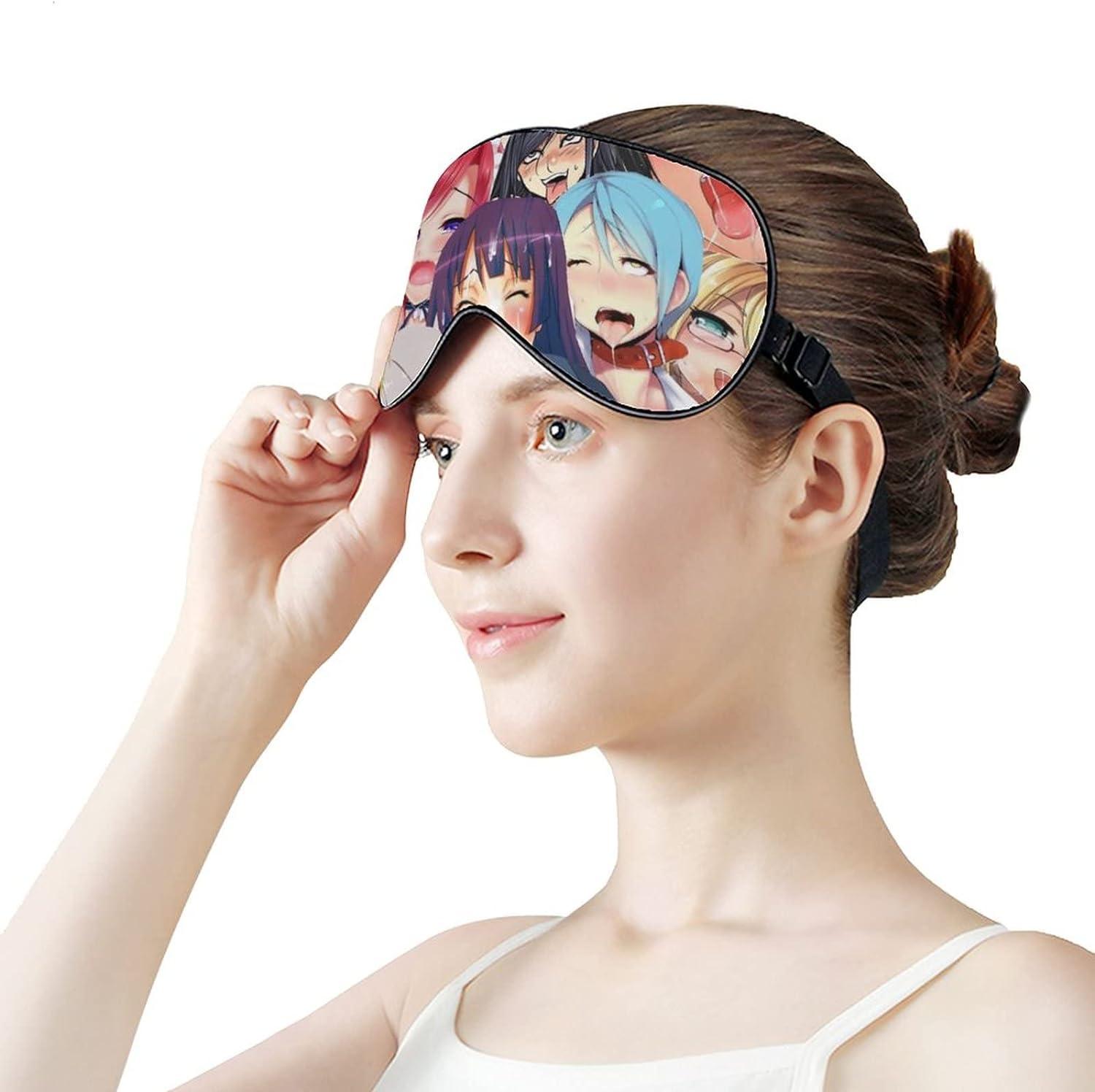 Anime Ahegao Face Sleep Mask | Lightweight Blindfold for Men & Women ...
