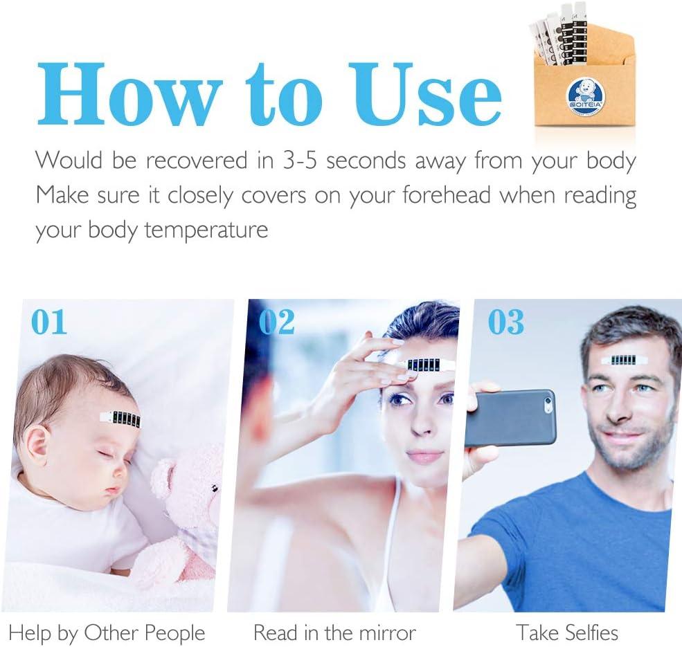 20 Pcs Forehead Thermometer Strips Temperature Indicator Adult Childs ...