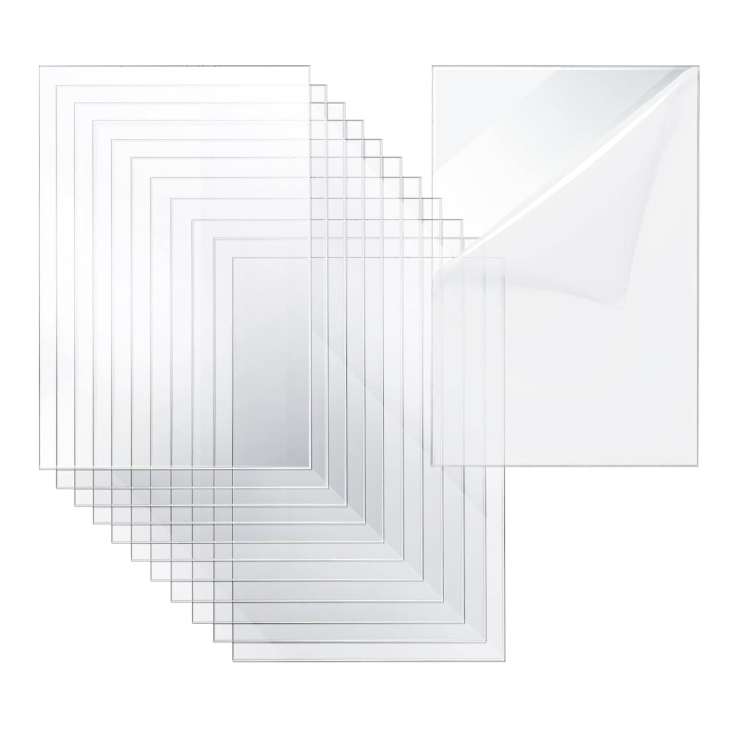 12 Pack Clear Acrylic Plexiglass Sheets 4x6 | Ultra Transparent ...