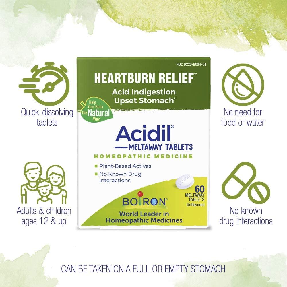 Boiron Acidil Indigestion Relief - Heartburn & Acid Indigestion ...