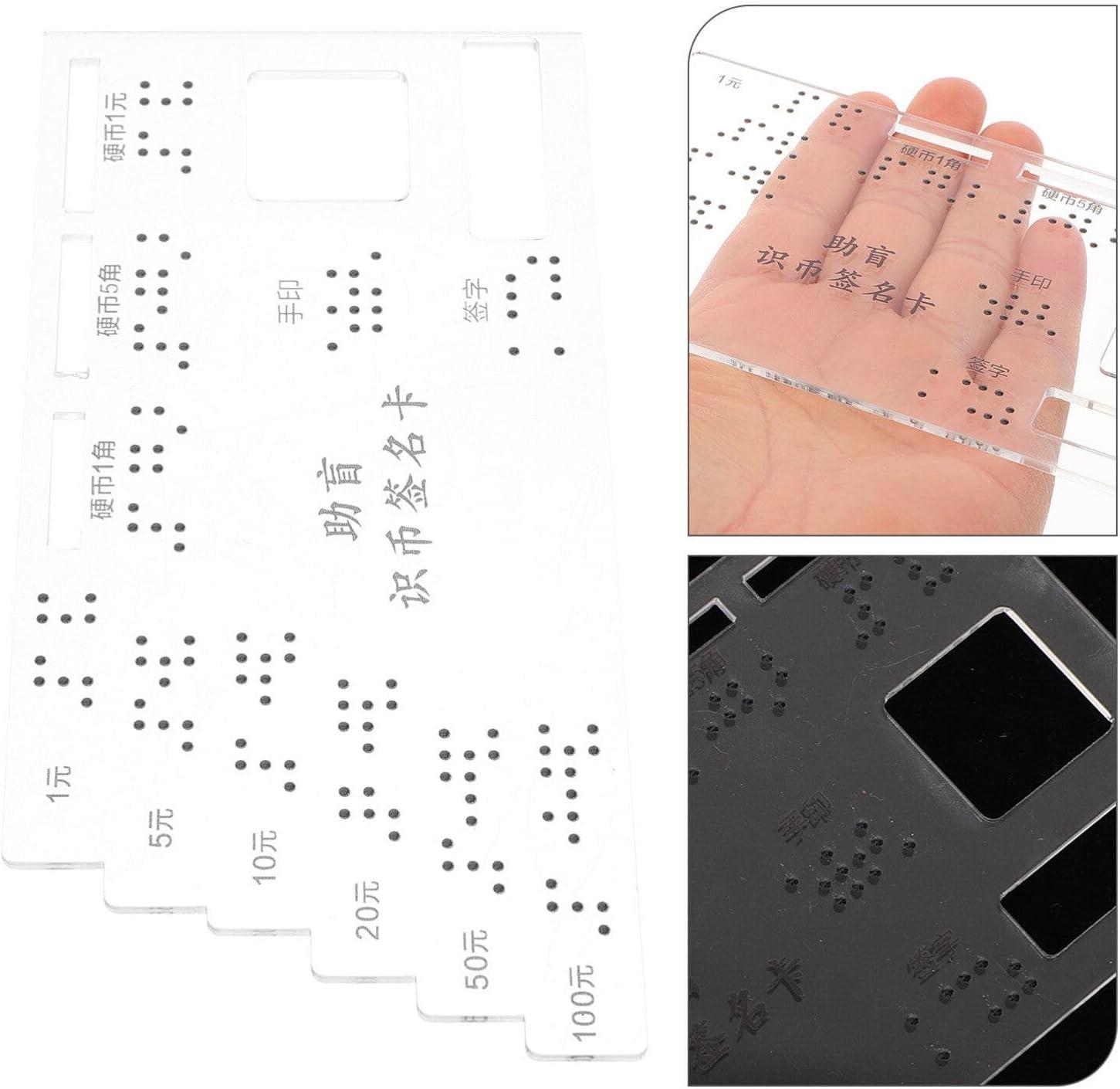 Healeved Braille Card Acrylic Braille Label Card Braille Card Board ...