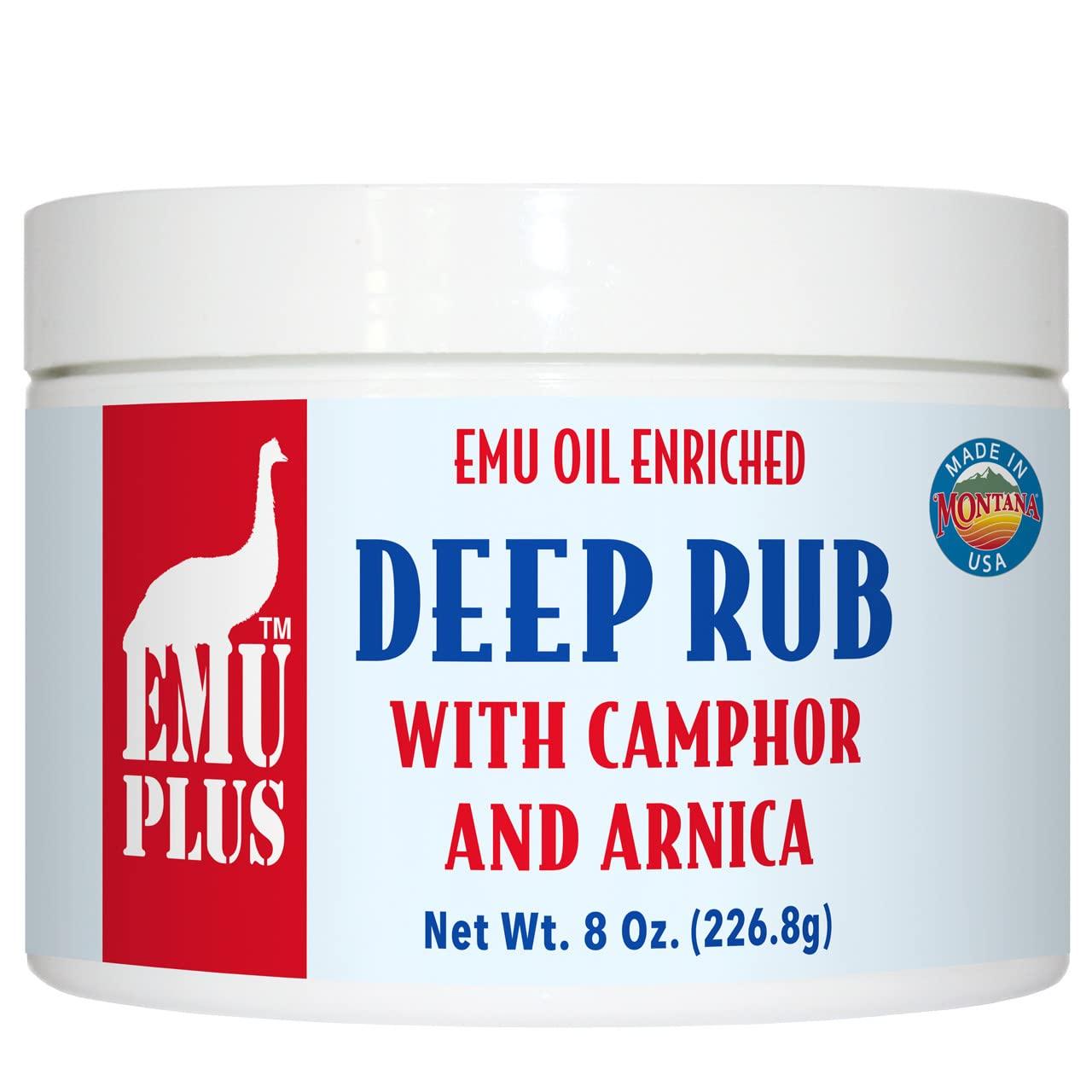 Montana Emu Ranch EMUPlus Deep Rub - 8 oz Jar | 100% Pure Emu Oil with ...