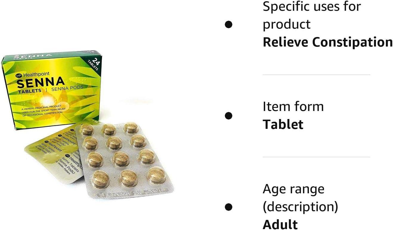 Senna Pods Herbal Laxative Tablets - Effective Constipation Relief for ...