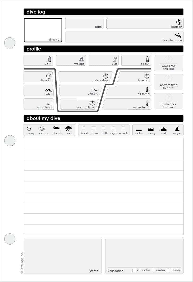Scuba Diving Log Book - Red Dive Flag