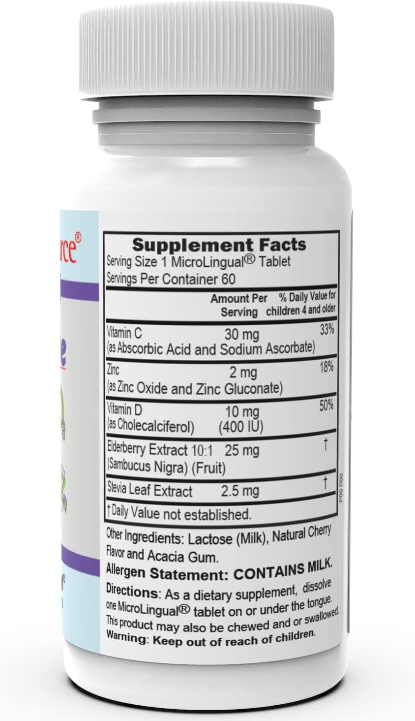 Kid's Immune Clean Melts 60 Ct Micro Tablets - Zinc, Vitamin C, D3 ...