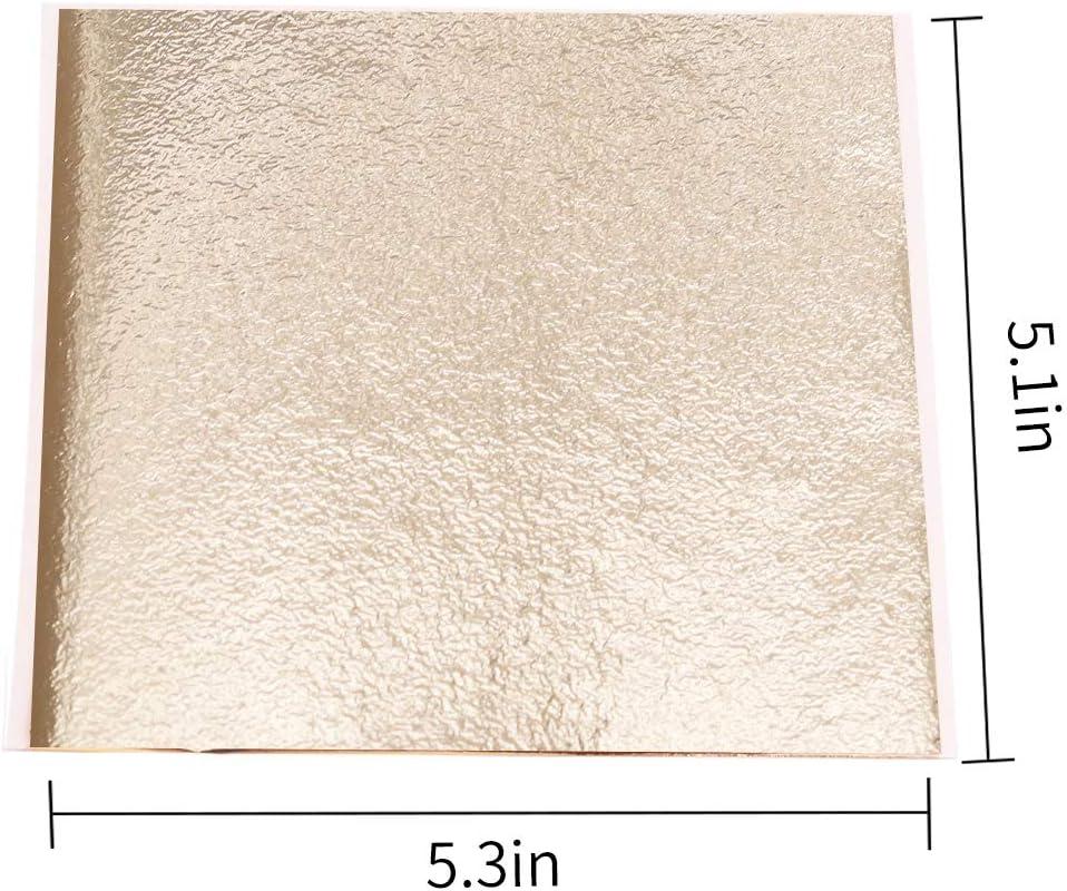 KINNO Imitation Gold Foil Sheets - 100 Sheets for Arts, Crafts, and ...