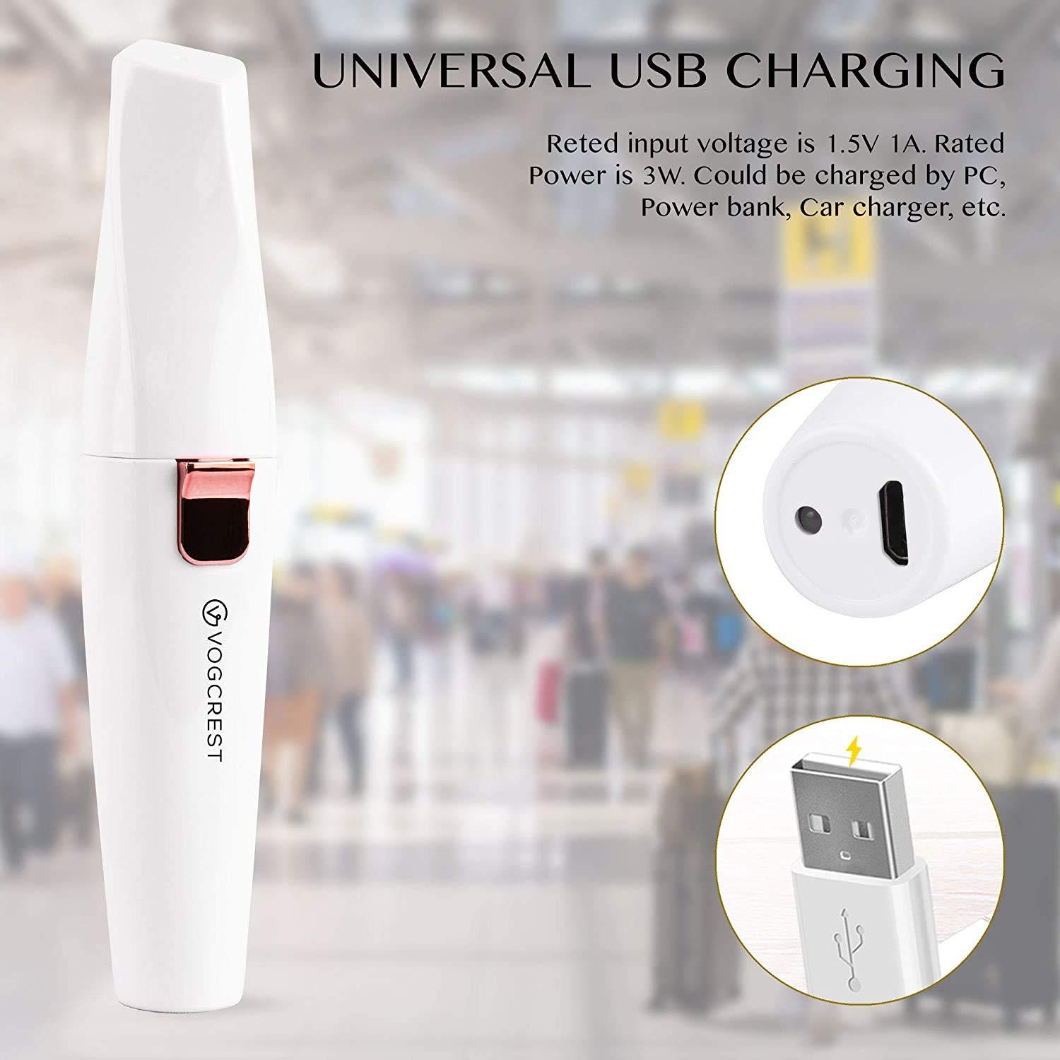 Rechargeable 2-in-1 Eyebrow Trimmer & Facial Hair Remover for Women ...