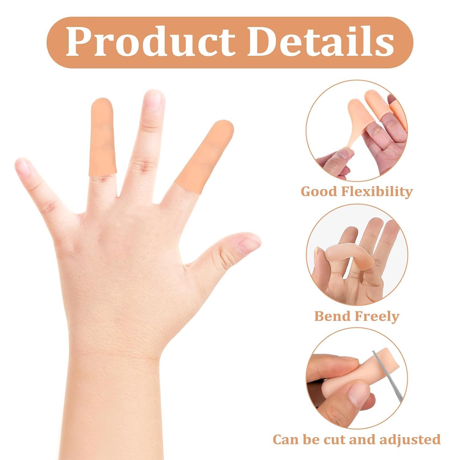 20 PCS Silicone Finger Protectors for Finger Cracks, Calluses ...