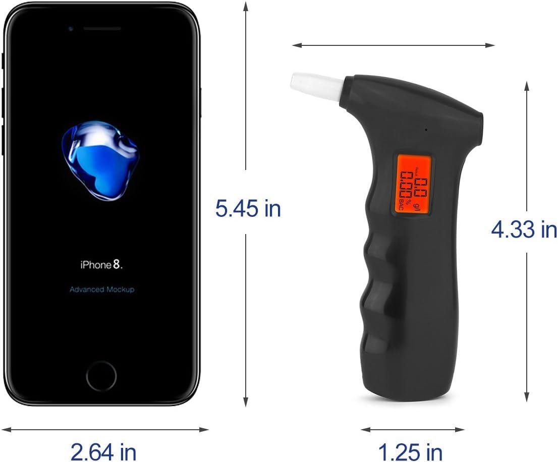 Seven-first Portable Breathalyzer Alcohol Tester with LCD Display & 5 ...
