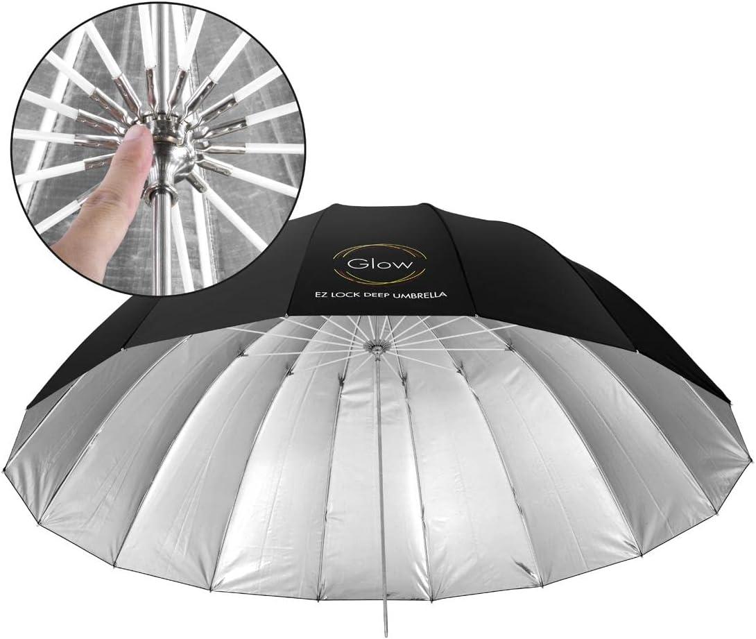Glow Easy Lock X-Large Deep Silver Fiberglass Umbrella (65) - Superior ...