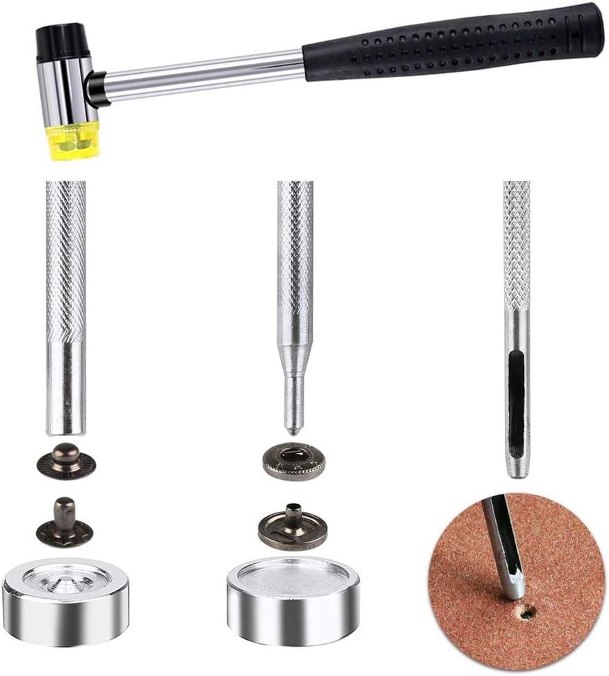 Qfun 120 Set Snap Fasteners Kit | 12mm Metal Button Snaps with Tools ...