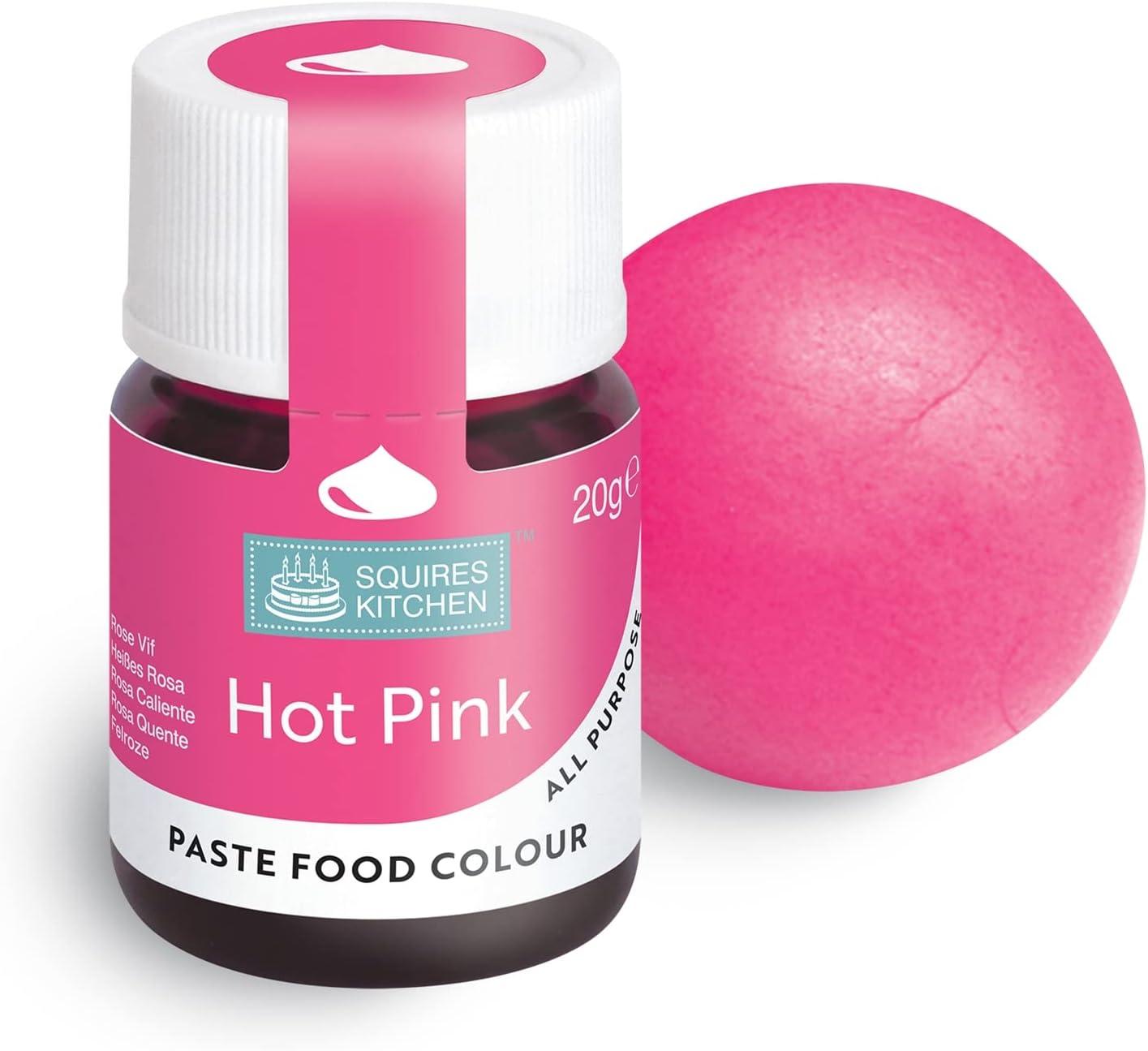 Squires Kitchen Hot Pink Food Colouring Paste - 20g | Concentrated for ...