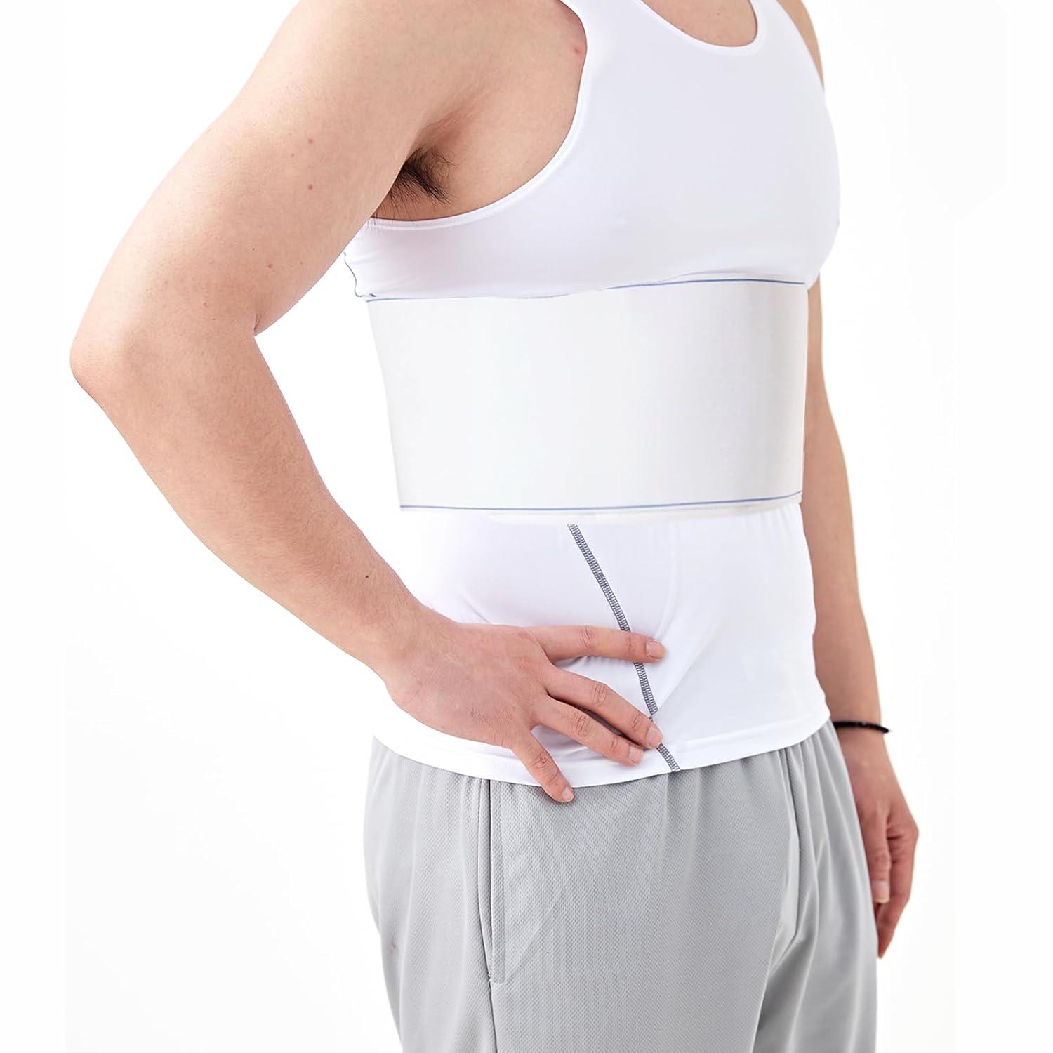 Rib Chest Injury Abdominal Binder Belt - Compression Wrap for Bruised ...
