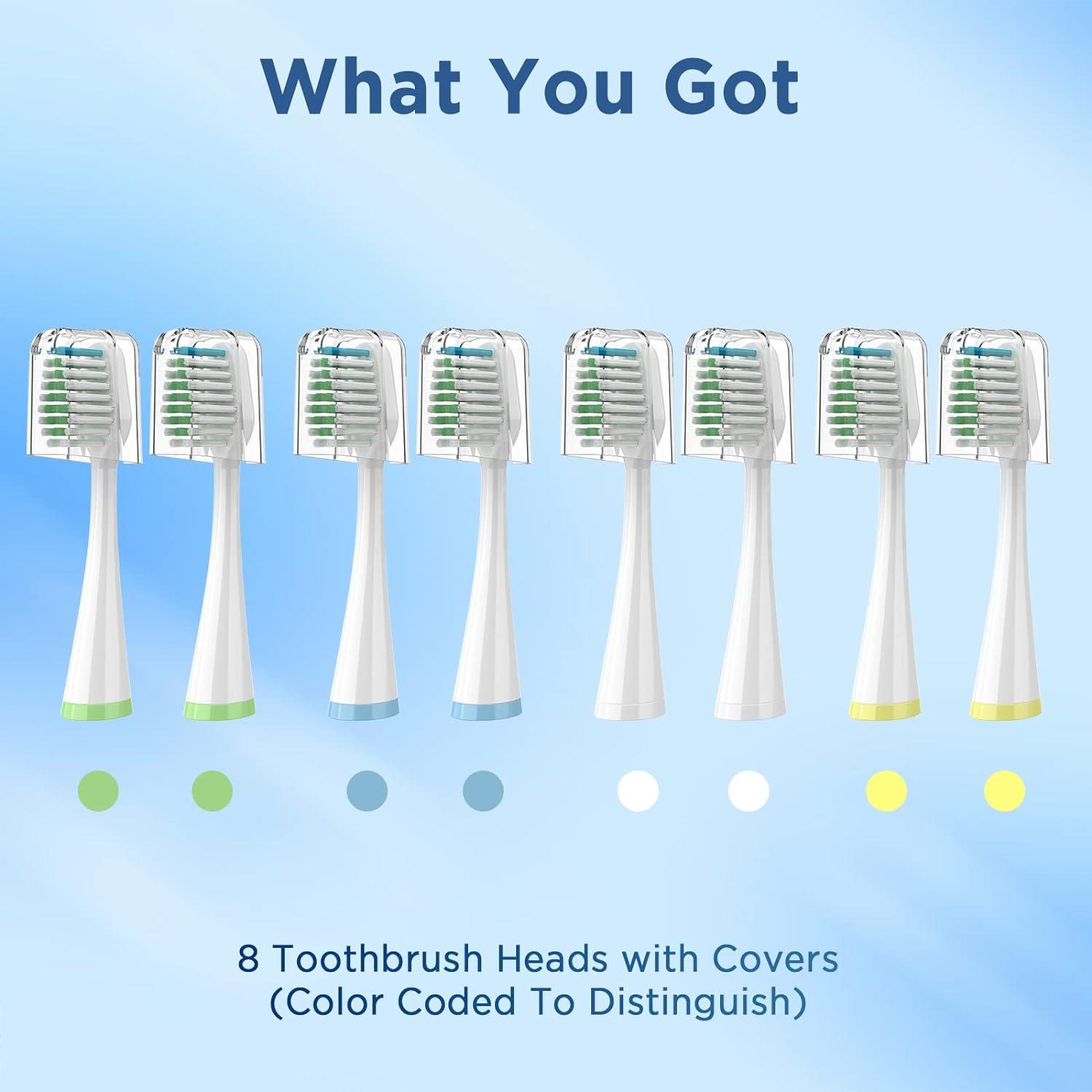 Smile Bright Platinum Sonic Electric Toothbrush Replacement Brush Heads ...