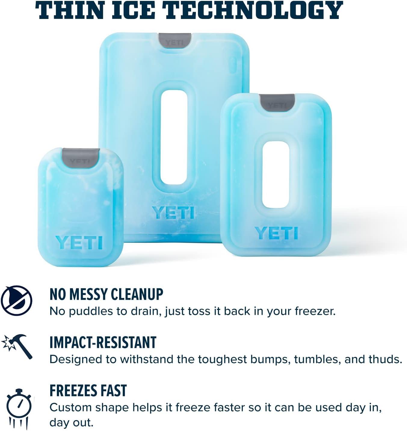 YETI Thin ICE Large Reusable Cooler Ice Pack - Refreezable, Long ...