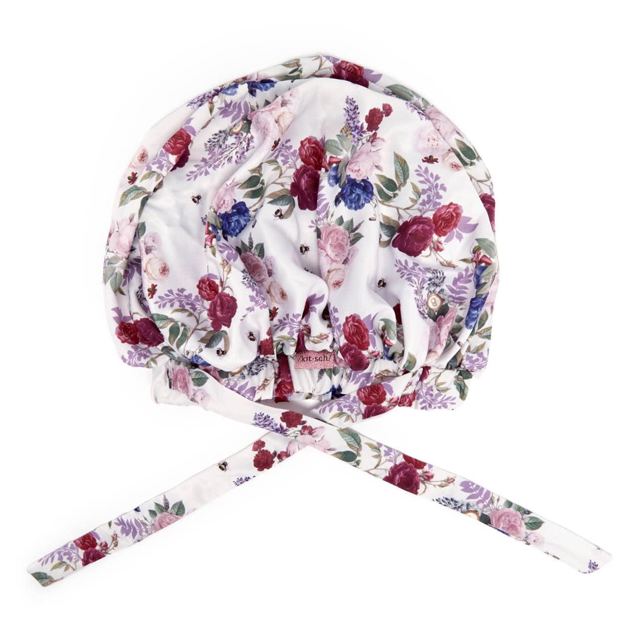 Bridgerton x Kitsch XL Floral Satin Bonnet for Sleeping - Jumbo Soft ...