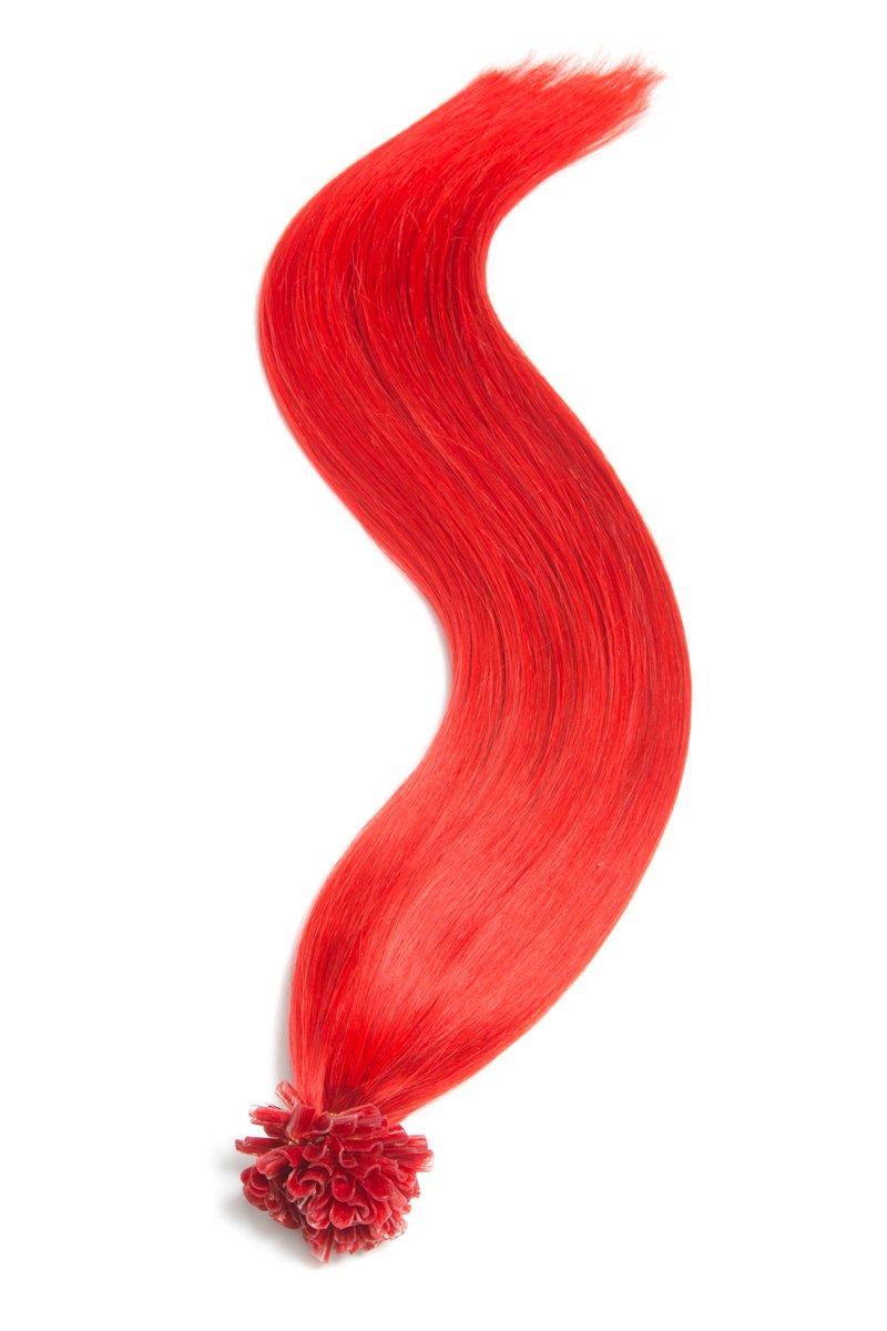 Red Keratin Bonding Extensions - 100% Remy Real Human Hair 25x 1g 45cm ...