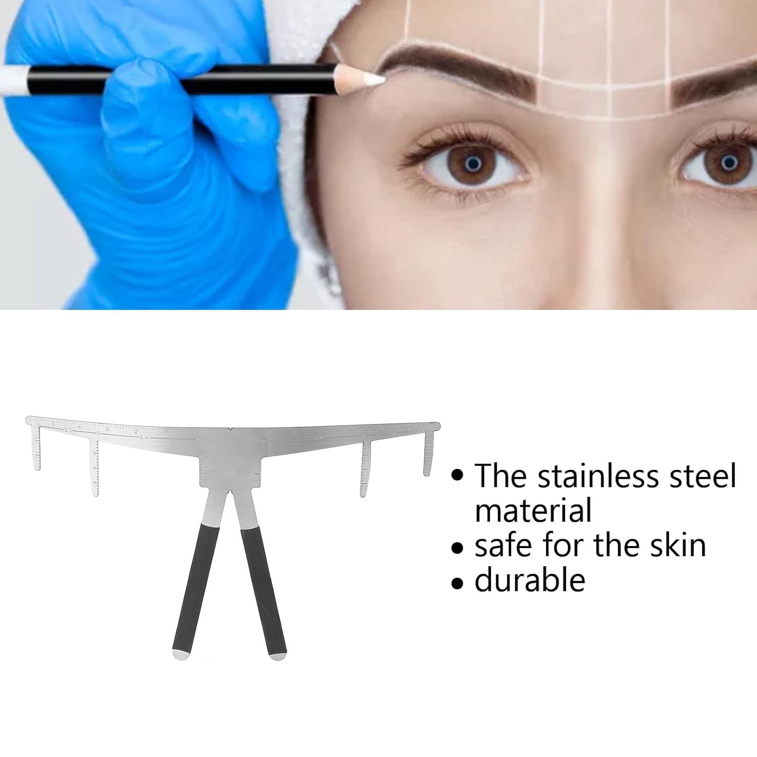 Buy Stainless Steel Eyebrow Ruler - 3 Point Positioning Measurement ...