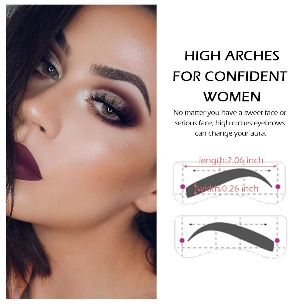 36 Pairs Eyebrow Stencils Set with Reusable Shape Stickers for Women ...