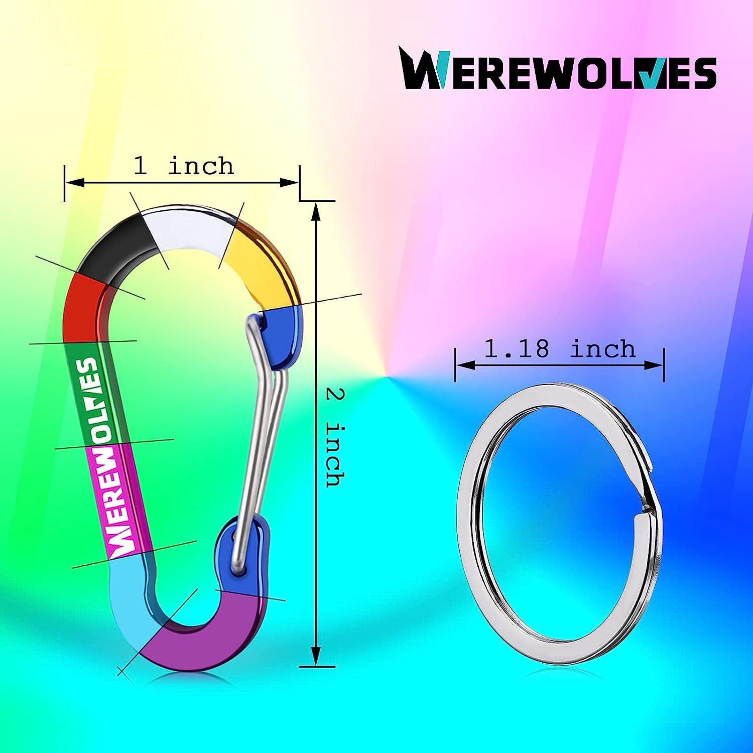 Werewolves Keychain Carabiner Set - 10pcs 2 Aluminum Mini Carabiner ...