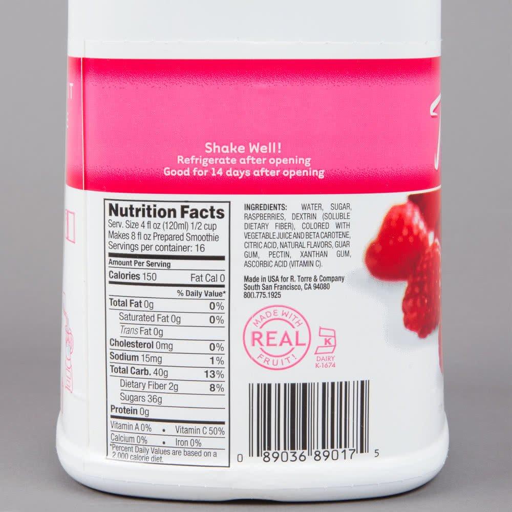 Torani Raspberry Real Fruit Smoothie Mix 64oz - Delicious and ...