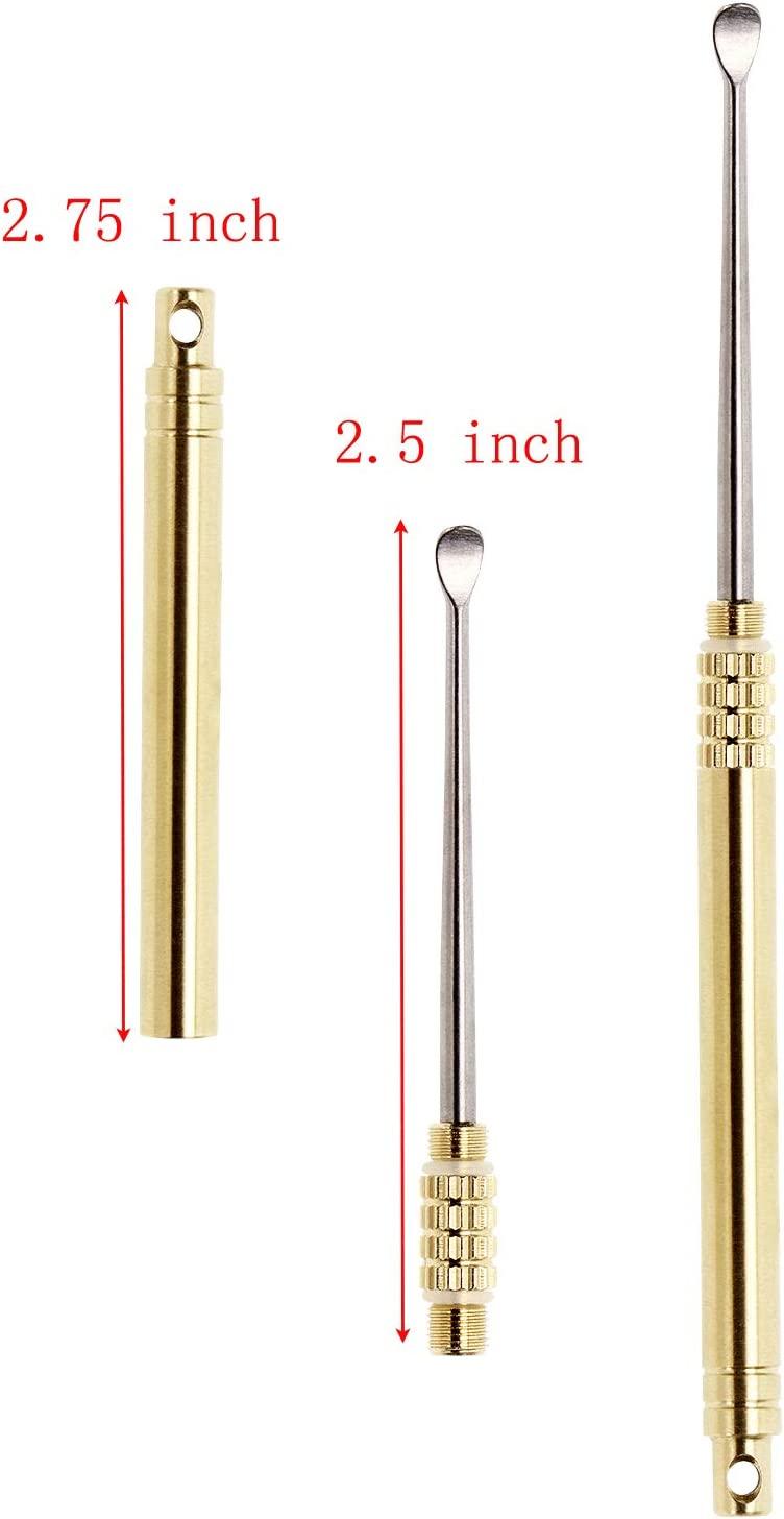 Folding Titanium Ear Wax Removal Tool with Key Ring - Portable Ear-Pick ...
