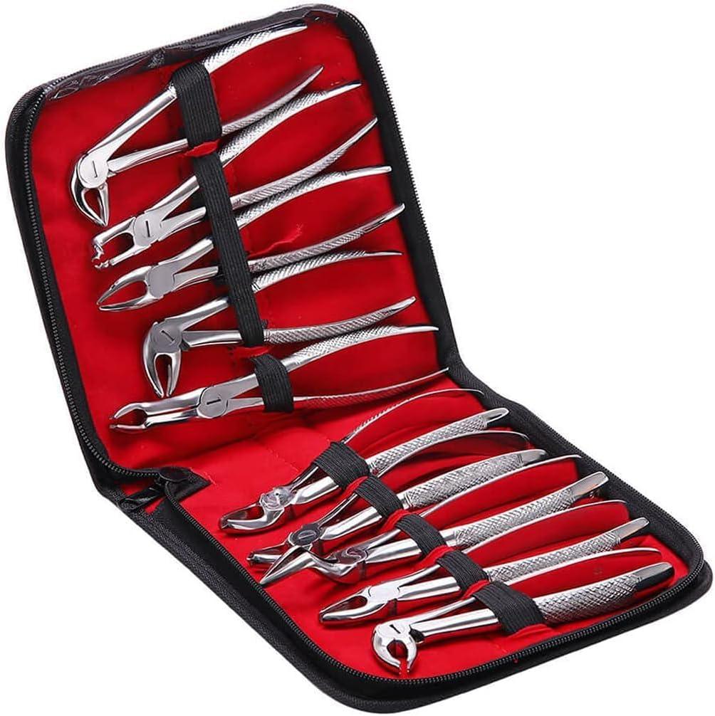 Stainless Steel Tooth Extraction Forceps Set - 10pcs Dental Extraction ...
